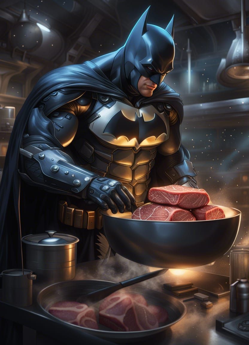 Hungry Batman : r/nightcafe