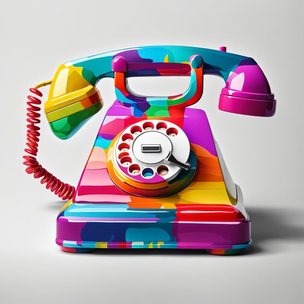 Colorful Telephone - AI Generated Artwork - NightCafe Creator