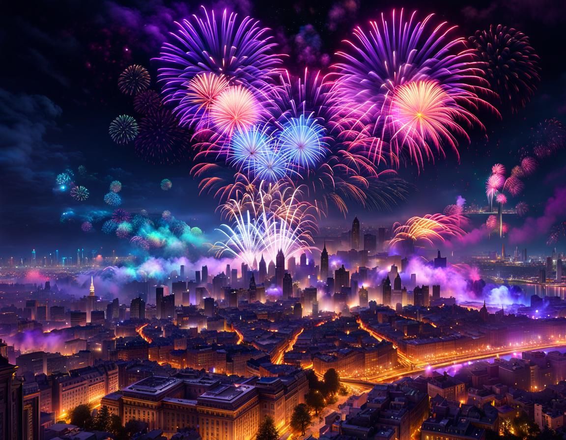 Fireworks - AI Generated Artwork - NightCafe Creator
