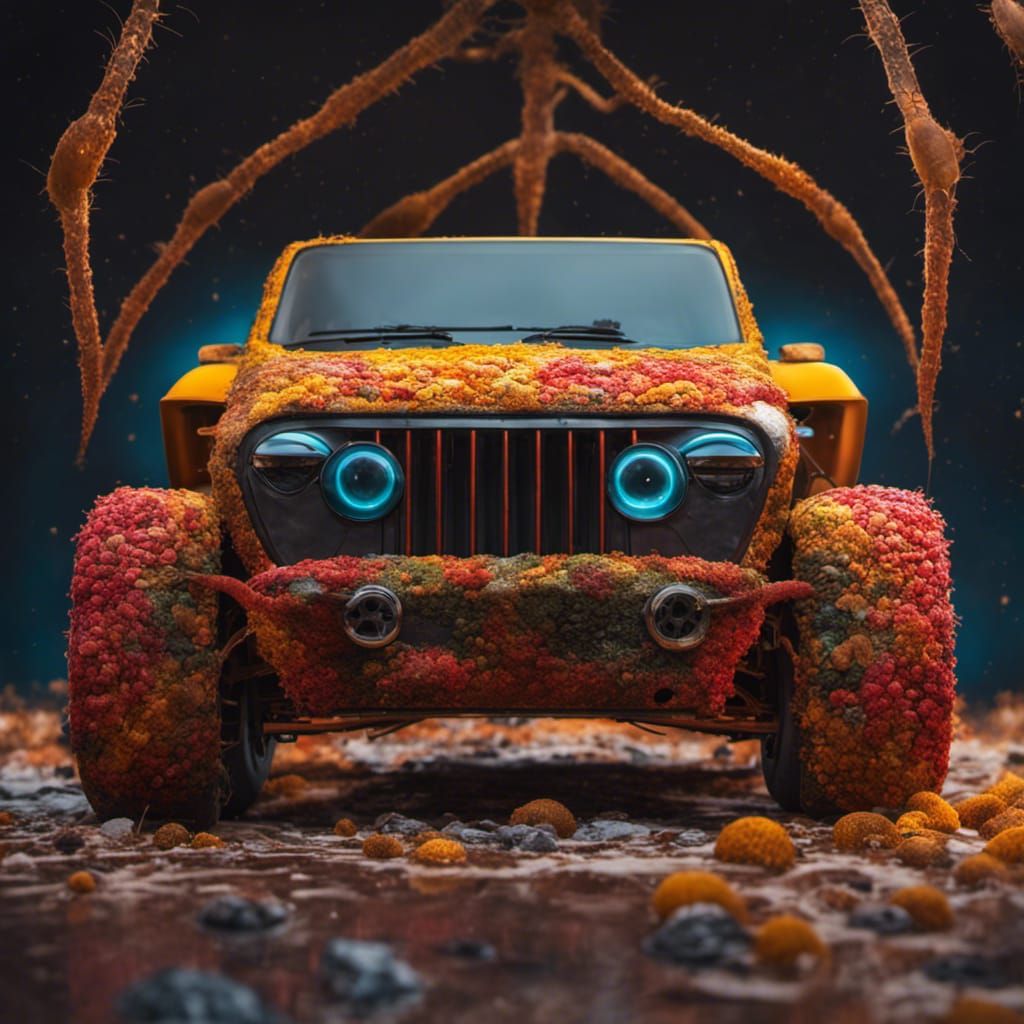 Vehicle constructed with a combination of mushroom-based biocomposites ...