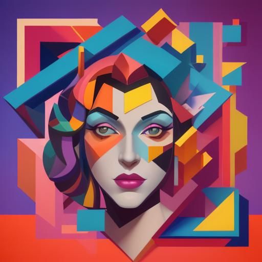Portrait of a woman, cubist - AI Generated Artwork - NightCafe Creator