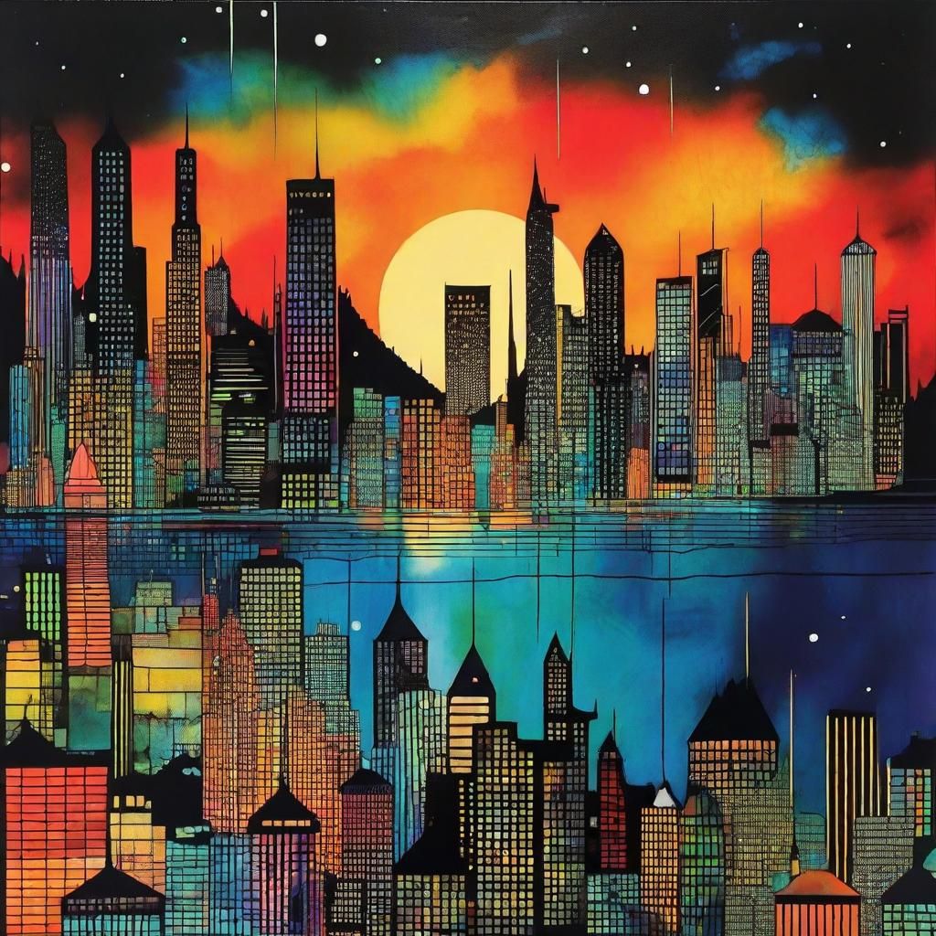 Luminous, Metropolis, Alcohol Ink, Hyperdetailed, 🌫, mysterious ...