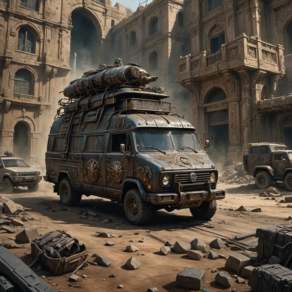 tactical vw van - AI Generated Artwork - NightCafe Creator