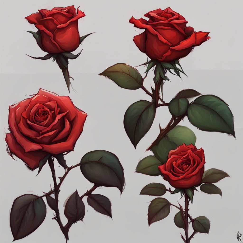 red rose concept art - AI Generated Artwork - NightCafe Creator