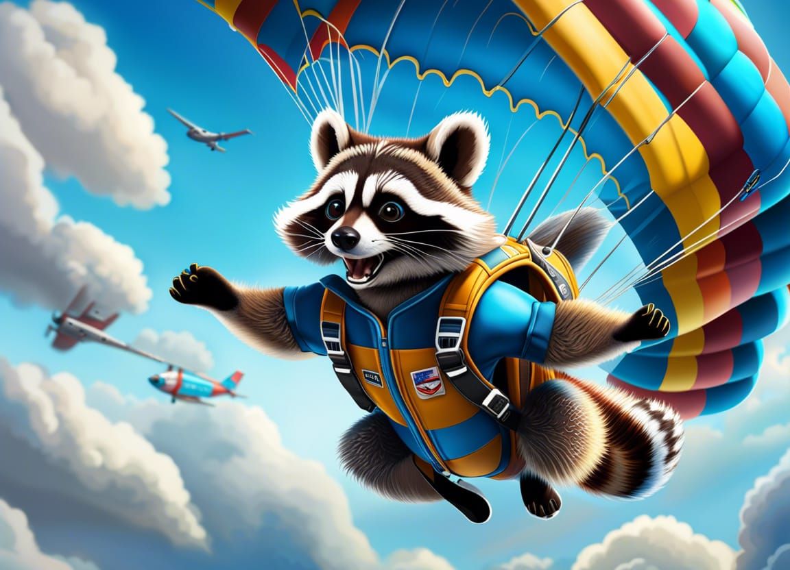 When a raccoon gets tired of dumpster diving! - AI Generated Artwork ...