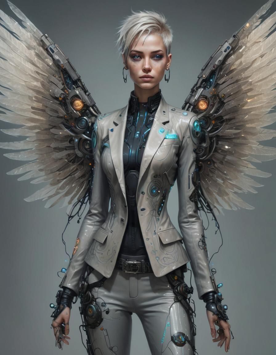 Cyber Angel - AI Generated Artwork - NightCafe Creator