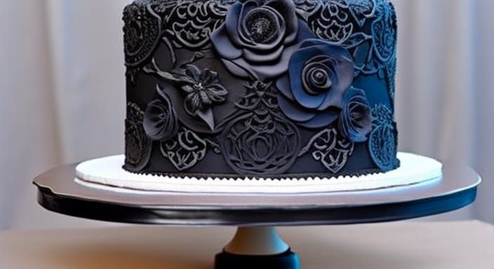 Goth Cakes darkly elegant cakes intricate black lace to enchanting ...