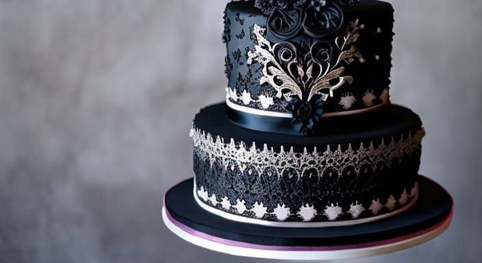 Goth Cakes darkly elegant cakes intricate black lace to enchanting ...