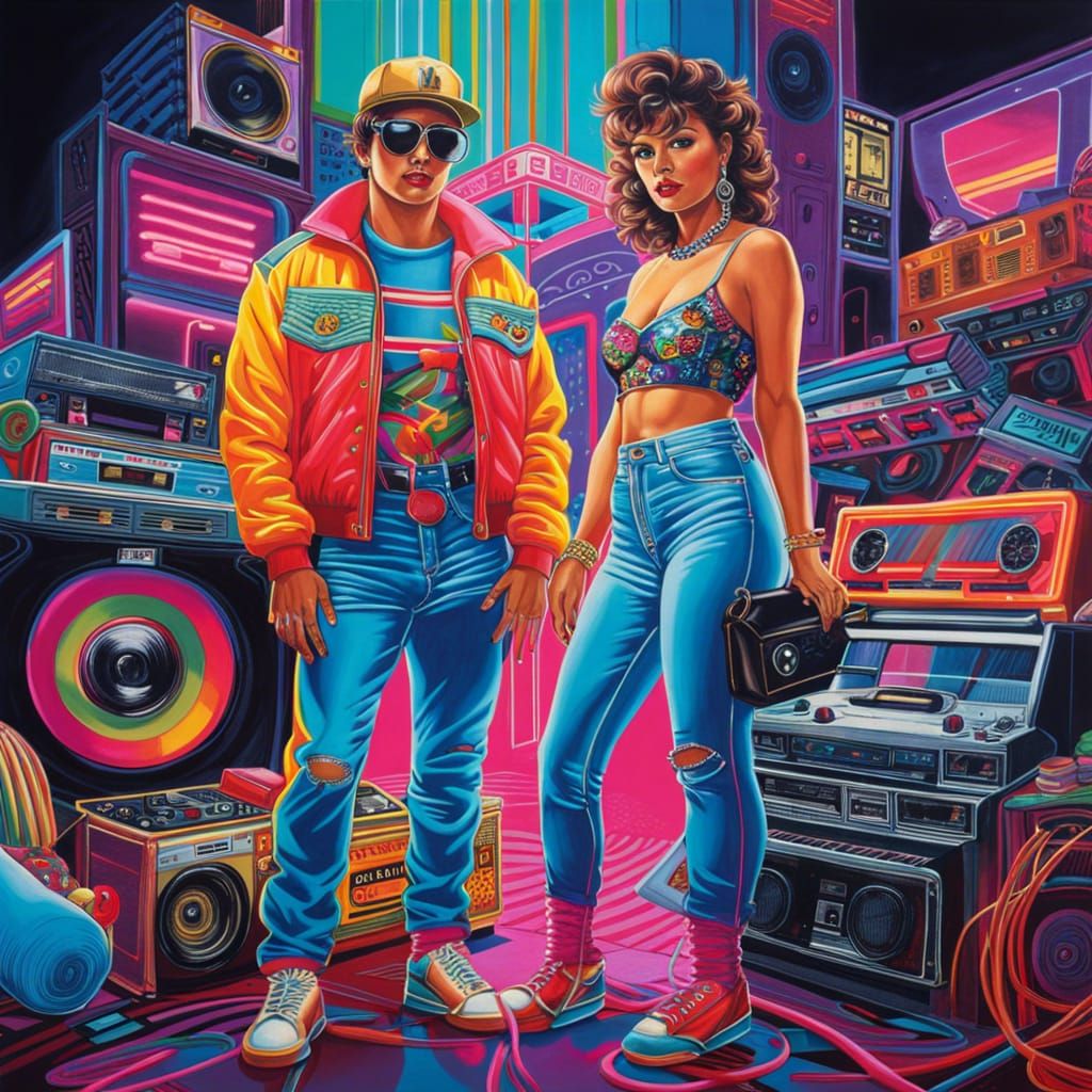 The 80’s - AI Generated Artwork - NightCafe Creator
