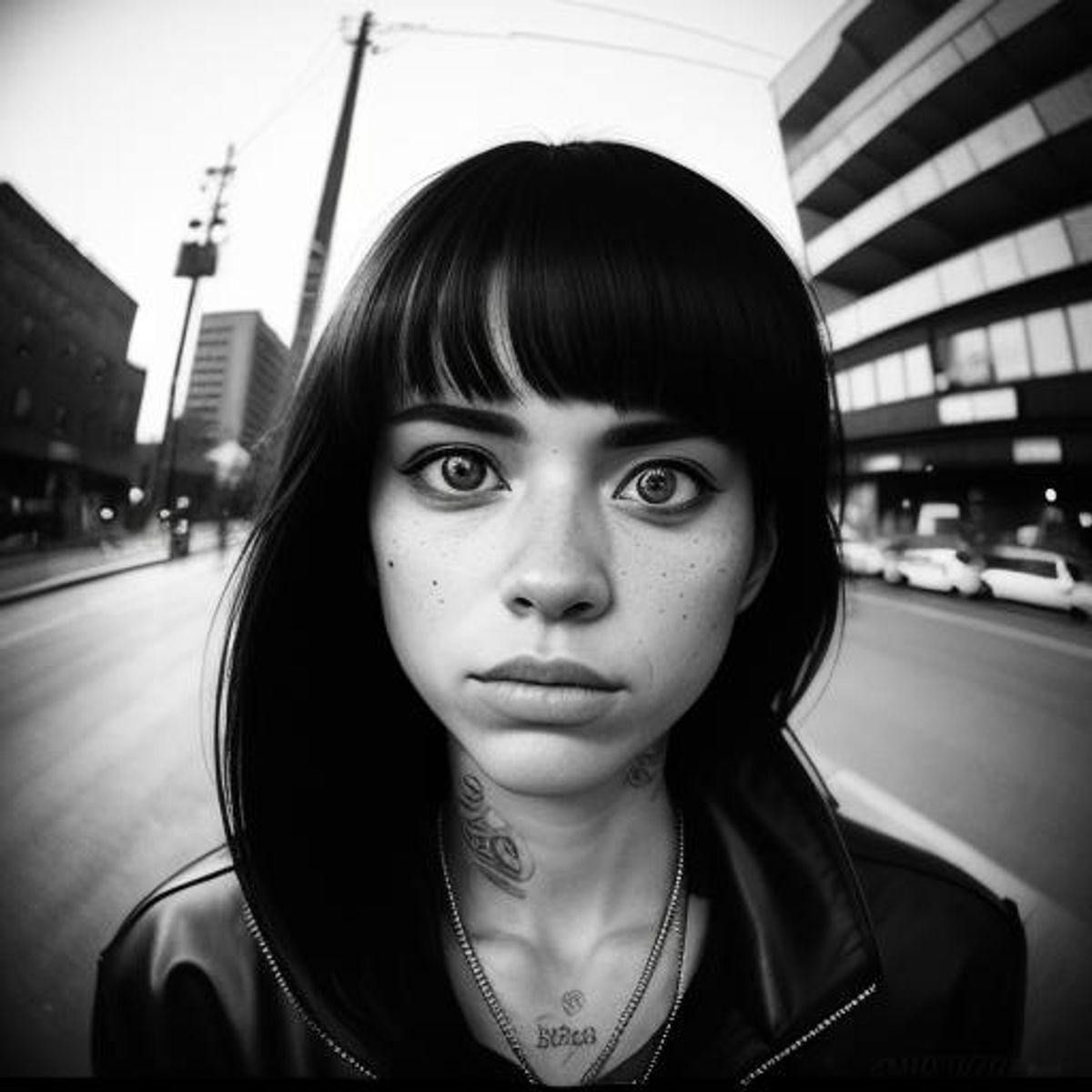 "skateboarder stunts urban 90s alternate fisheye lens black and white ...