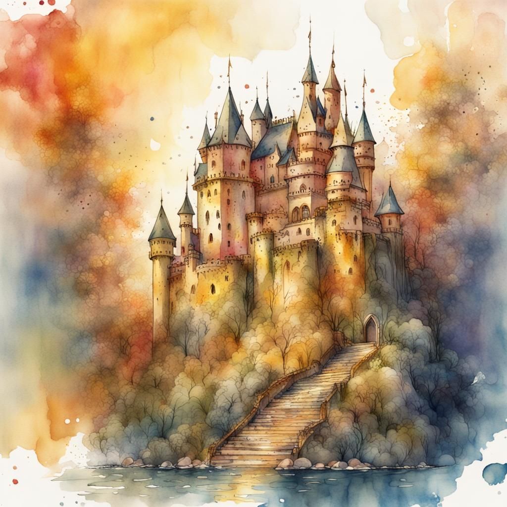 CASTLE STEPS - AI Generated Artwork - NightCafe Creator