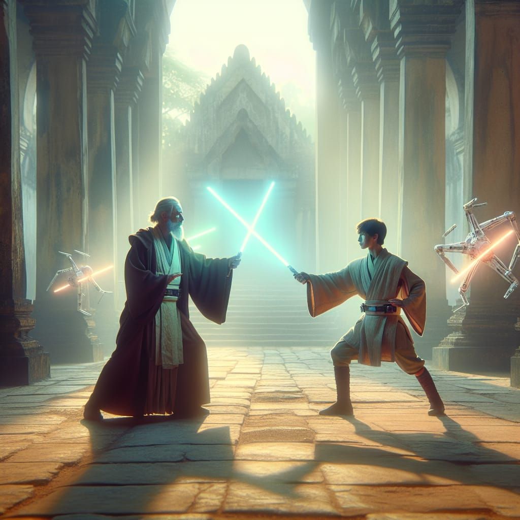 Master & Apprentice - AI Generated Artwork - NightCafe Creator