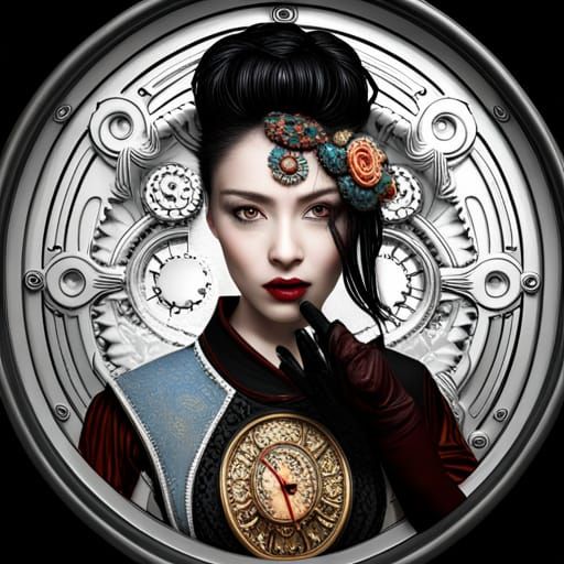 steampunk geisha - AI Generated Artwork - NightCafe Creator