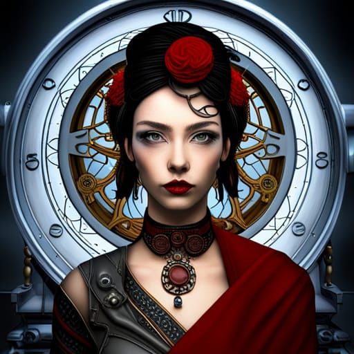 steampunk geisha - AI Generated Artwork - NightCafe Creator