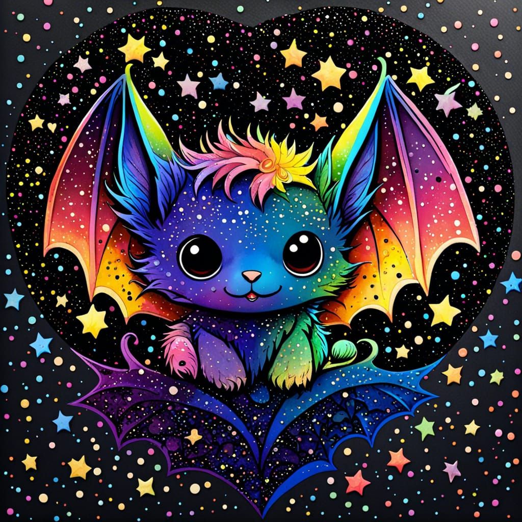Rainbow bat thing - AI Generated Artwork - NightCafe Creator