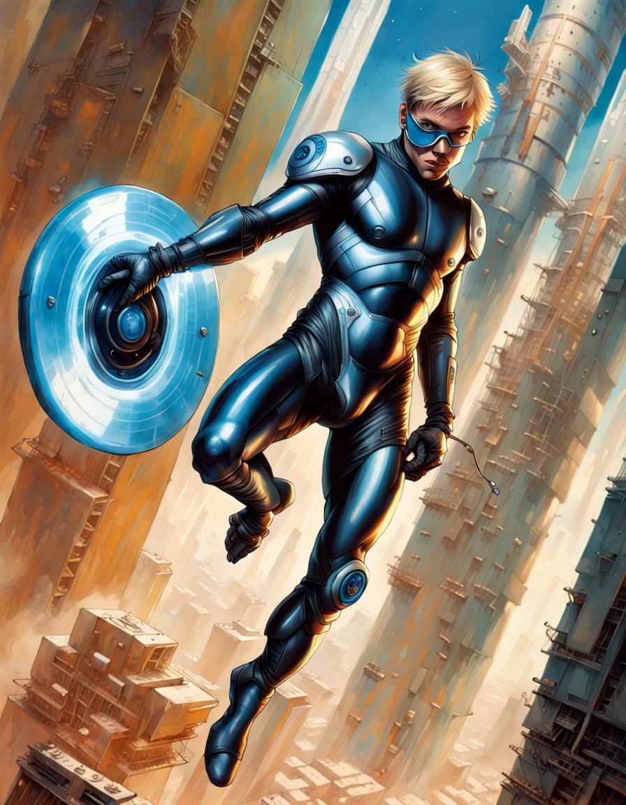 Mr. Marvel and his flying platform - AI Generated Artwork - NightCafe ...