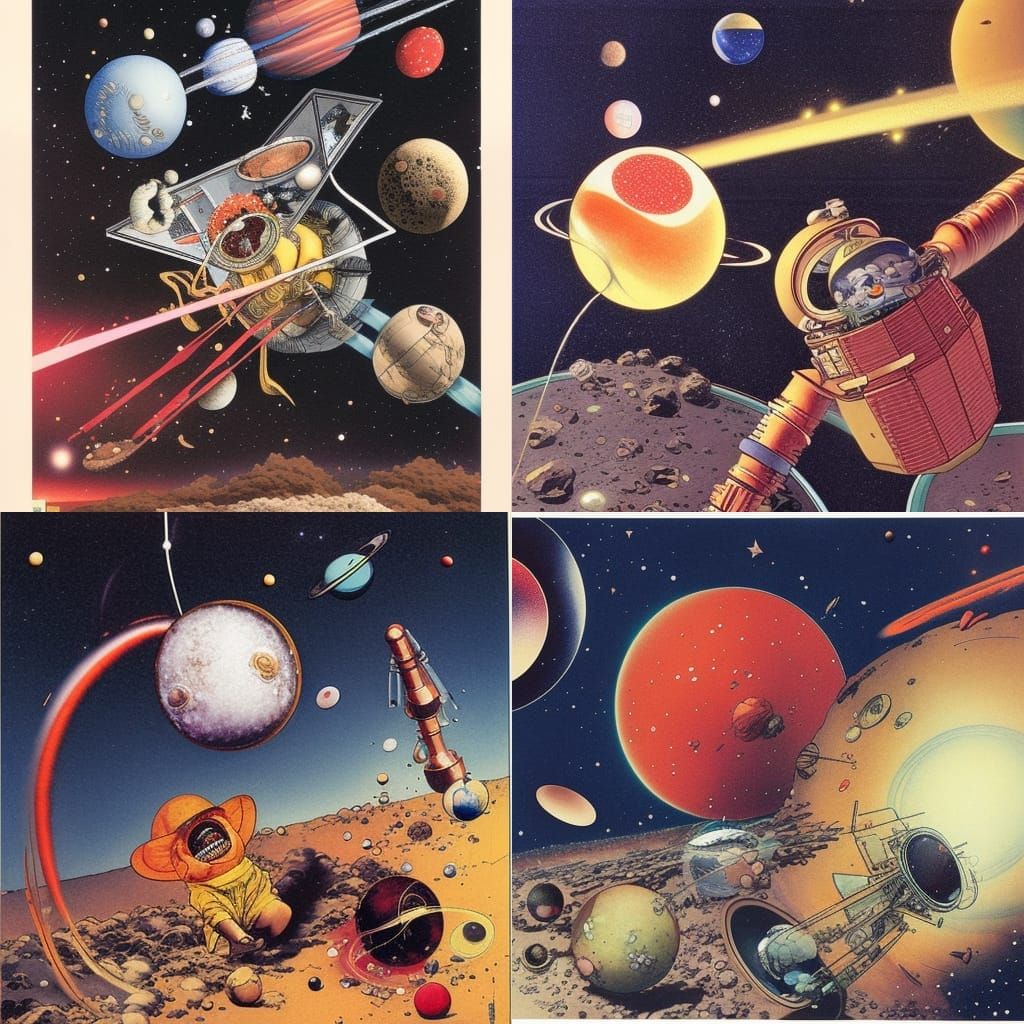 cosmic being snorting a line of crushed planets by Katsuhiro Otomo ...