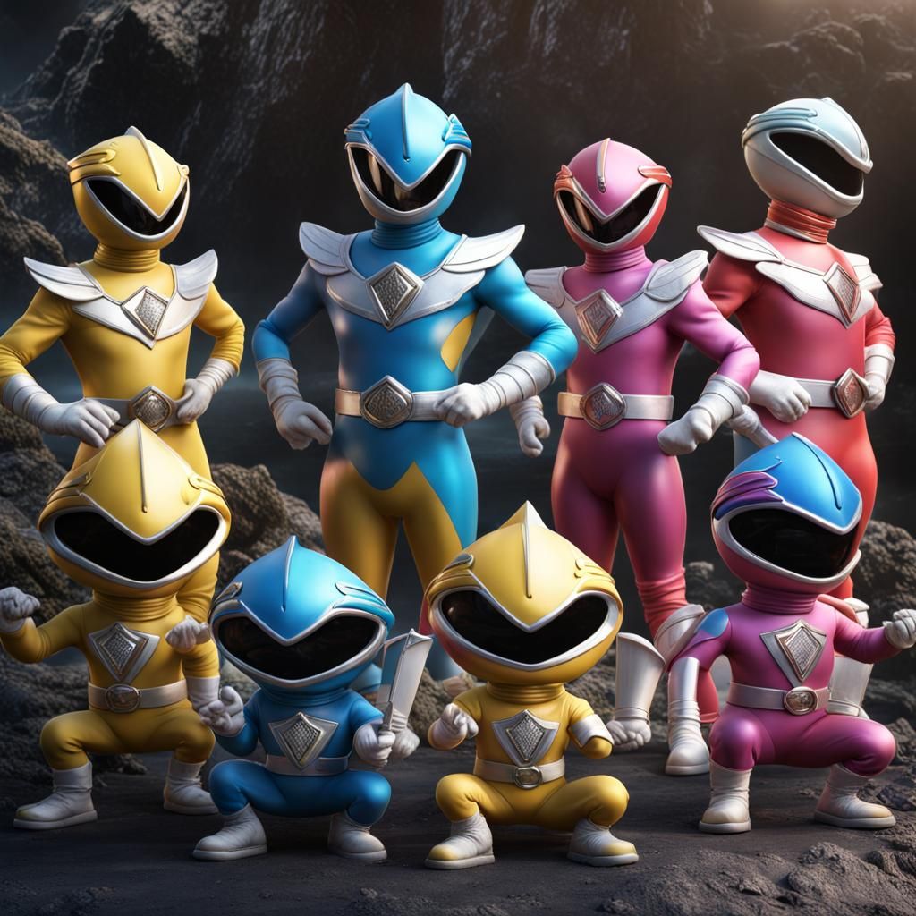 hyperrealistic The Snorks as a power rangers, full body - AI Generated ...