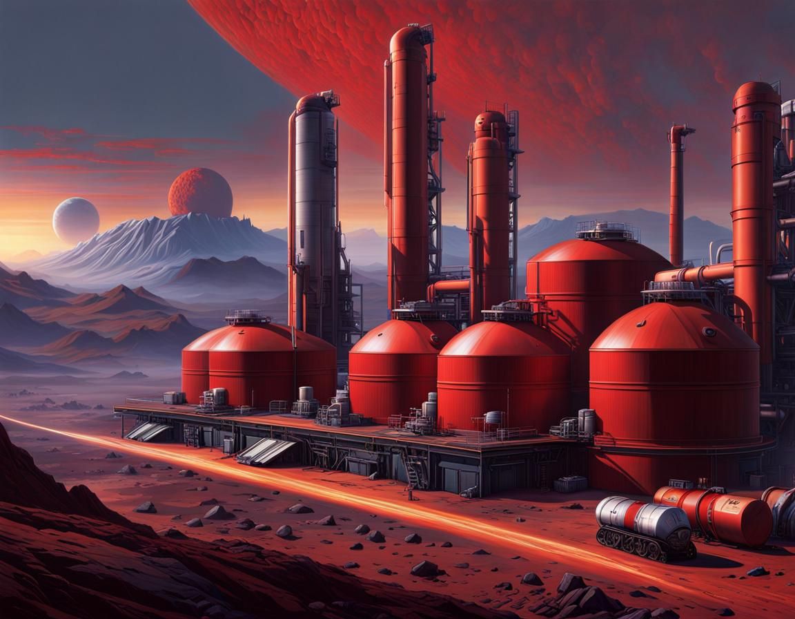 Antimatter-fuel refinery - AI Generated Artwork - NightCafe Creator