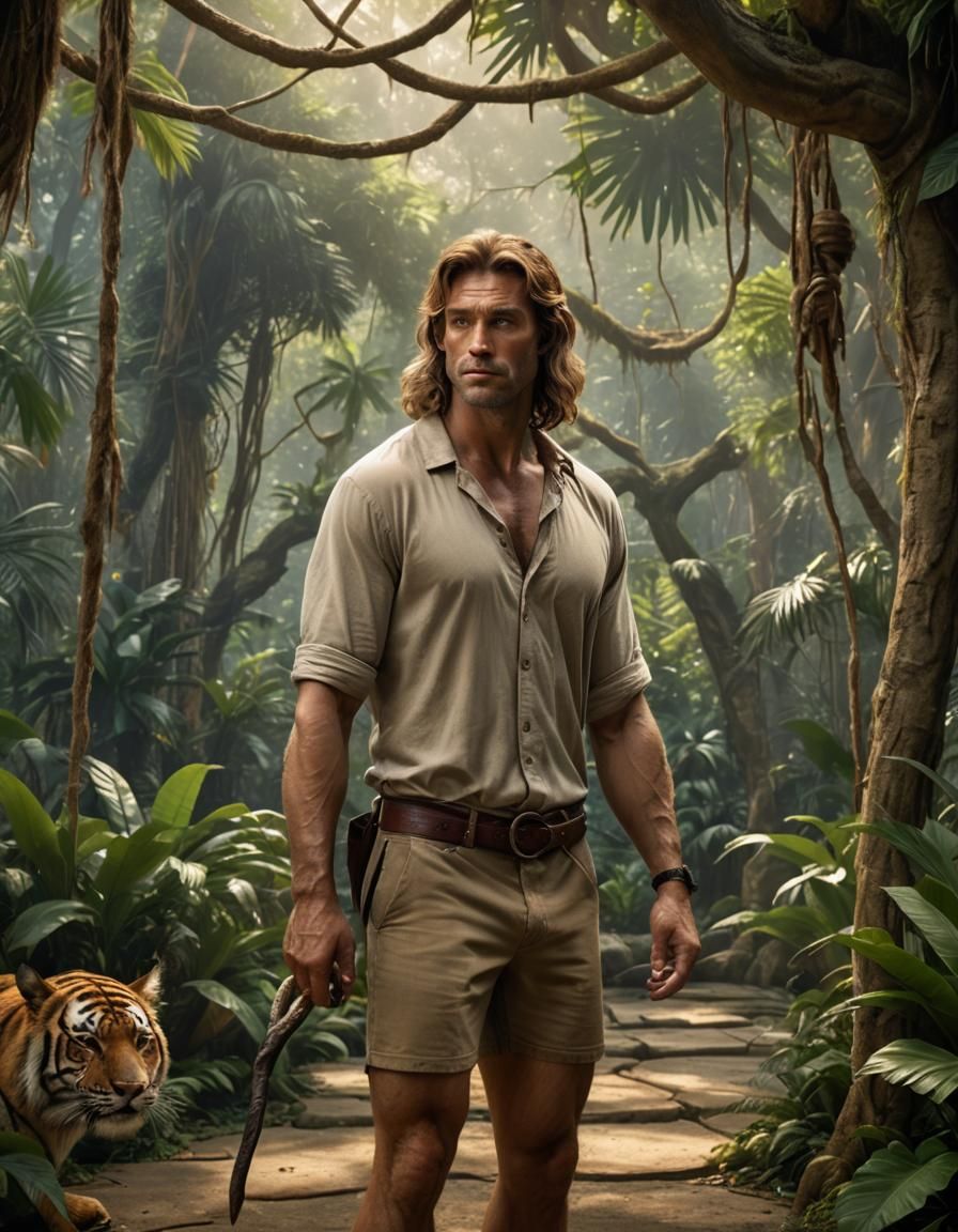 Tarzan in the jungle - AI Generated Artwork - NightCafe Creator