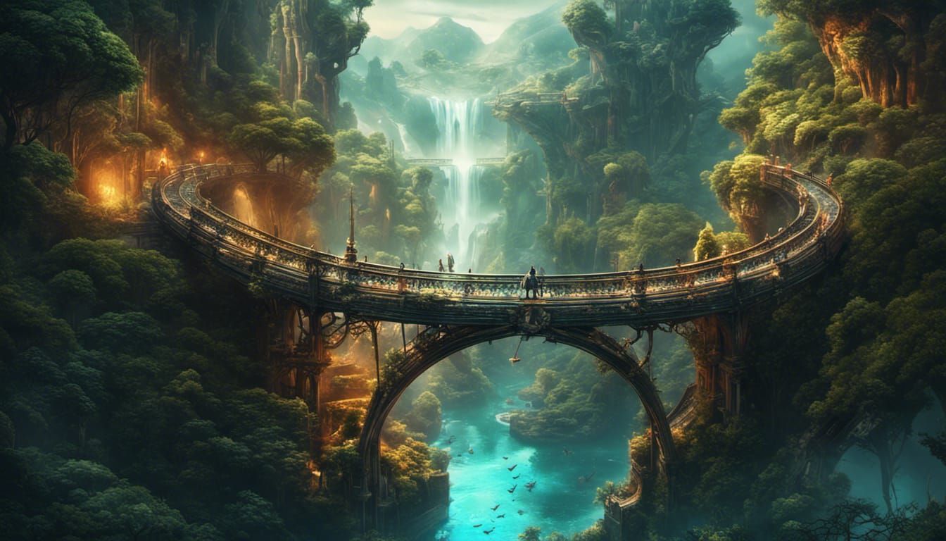 Round bridge - AI Generated Artwork - NightCafe Creator