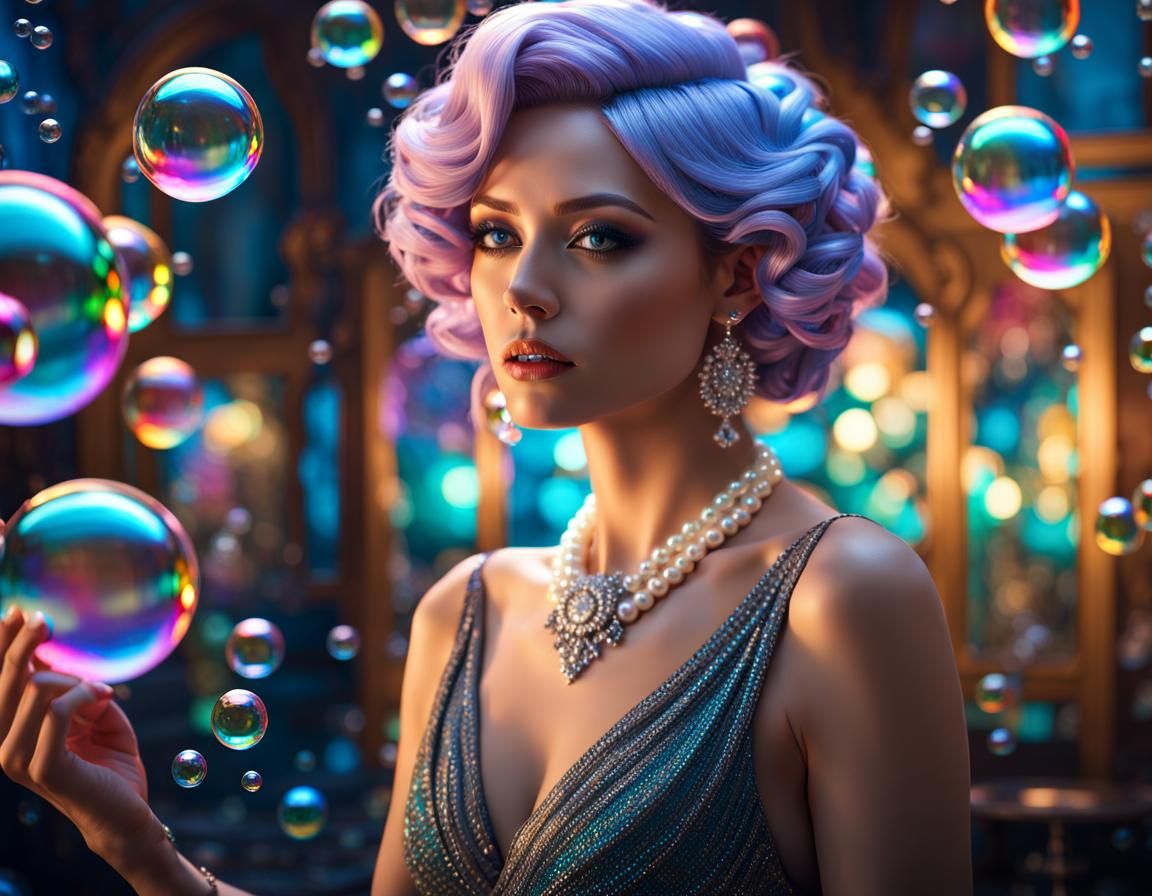 Iridescent Bubbles - AI Generated Artwork - NightCafe Creator