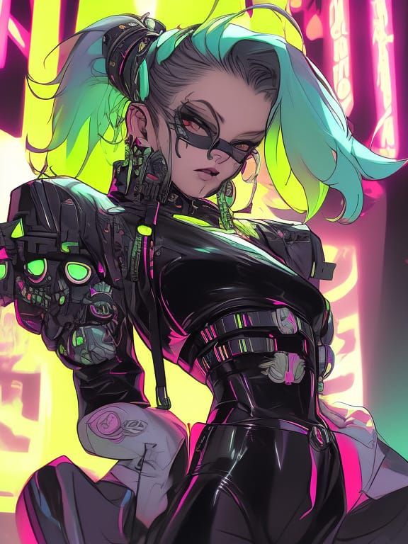 A gothic cyberpunk princess - Gothic Cyberpunk Princess in...