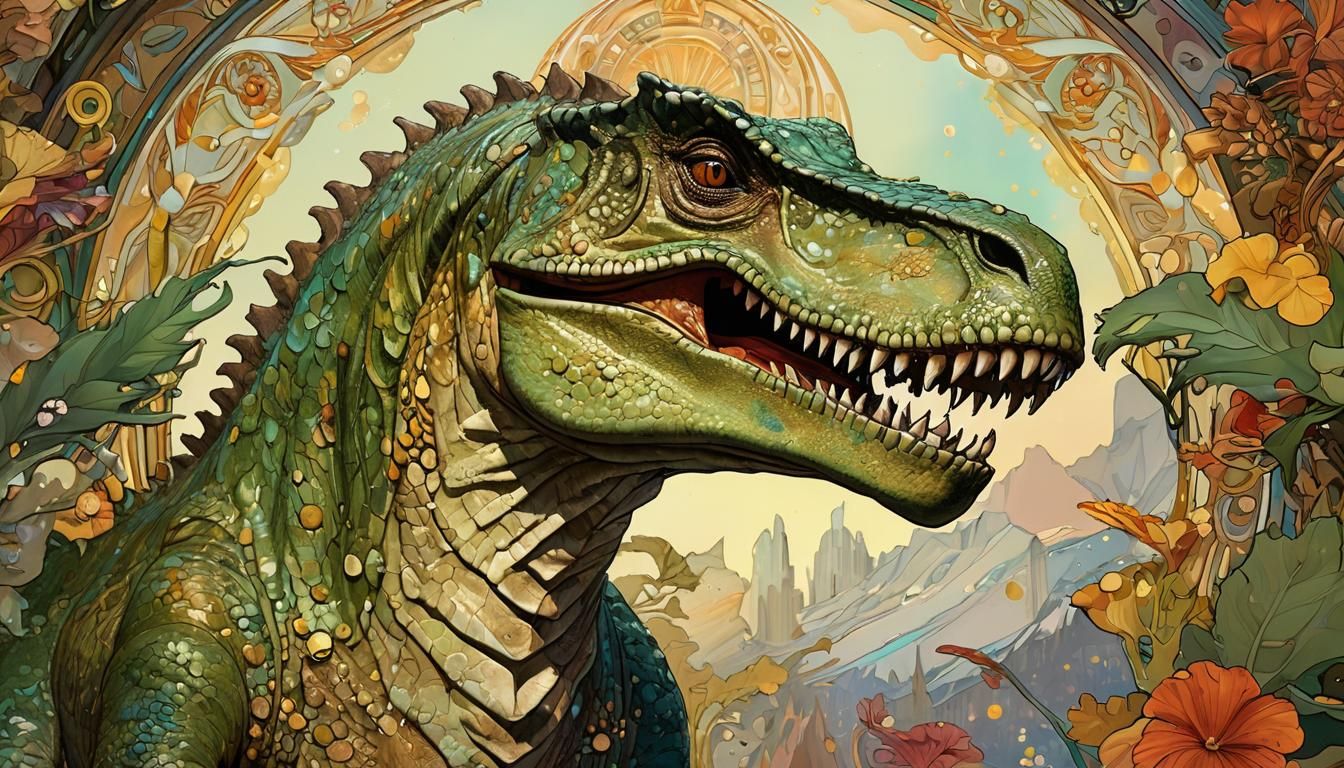 Portrait of Smiling T-Rex - Portrait of Smiling T-Rex