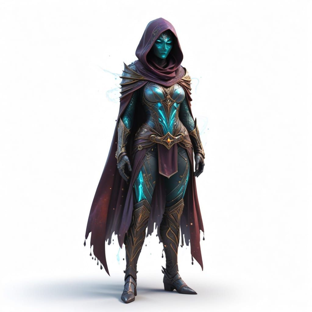 Ethereal Sorceress in Arcane Realm - AI Art