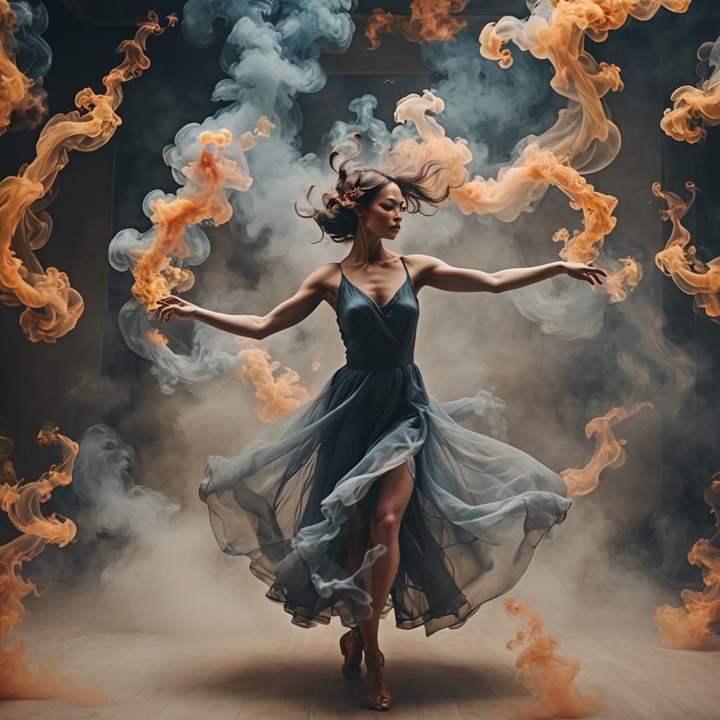 Smoke Dancer - AI Generated Artwork - NightCafe Creator