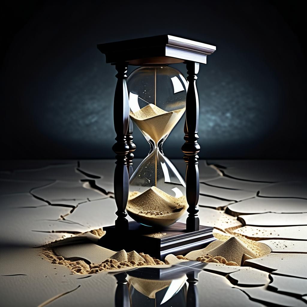 The Cracked Hourglass - AI Generated Artwork - NightCafe Creator