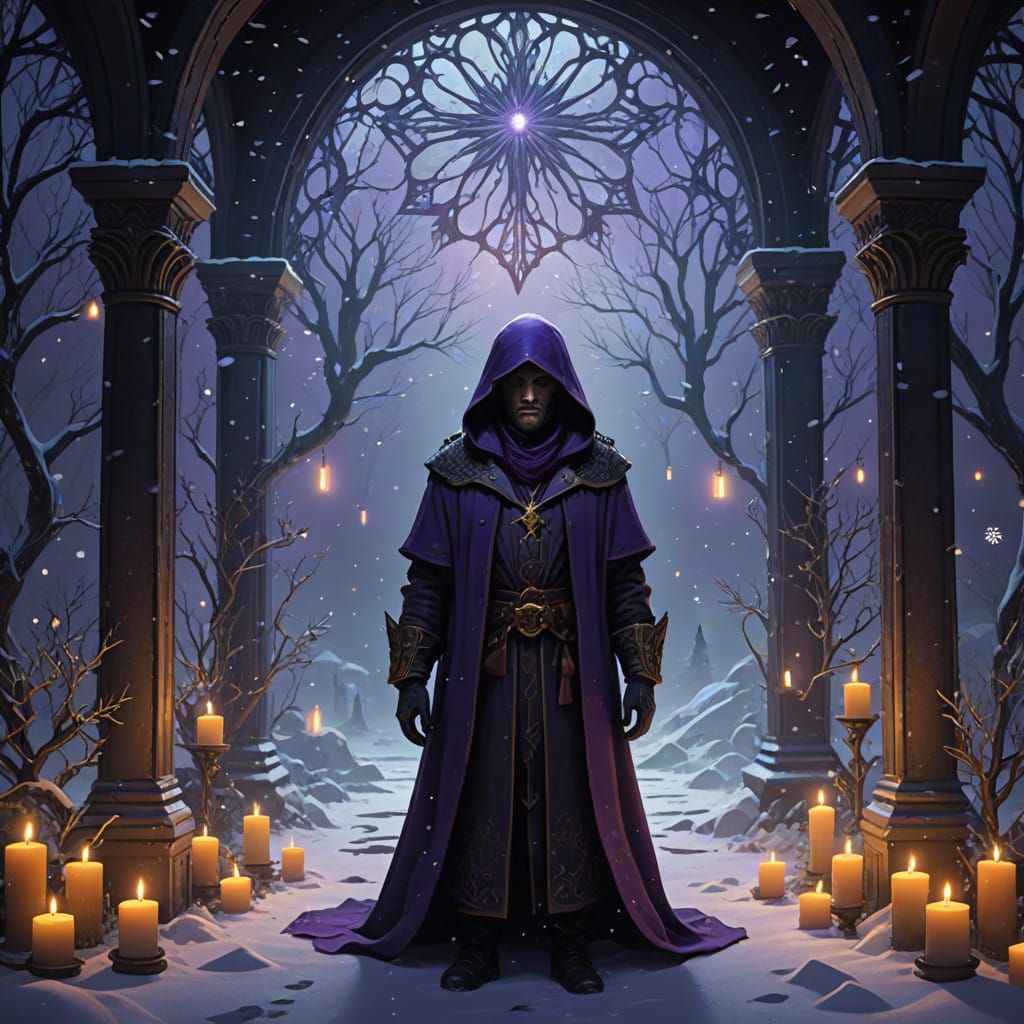 Ethereal Christmas Mourning in Dark Fantasy Art - AI Art