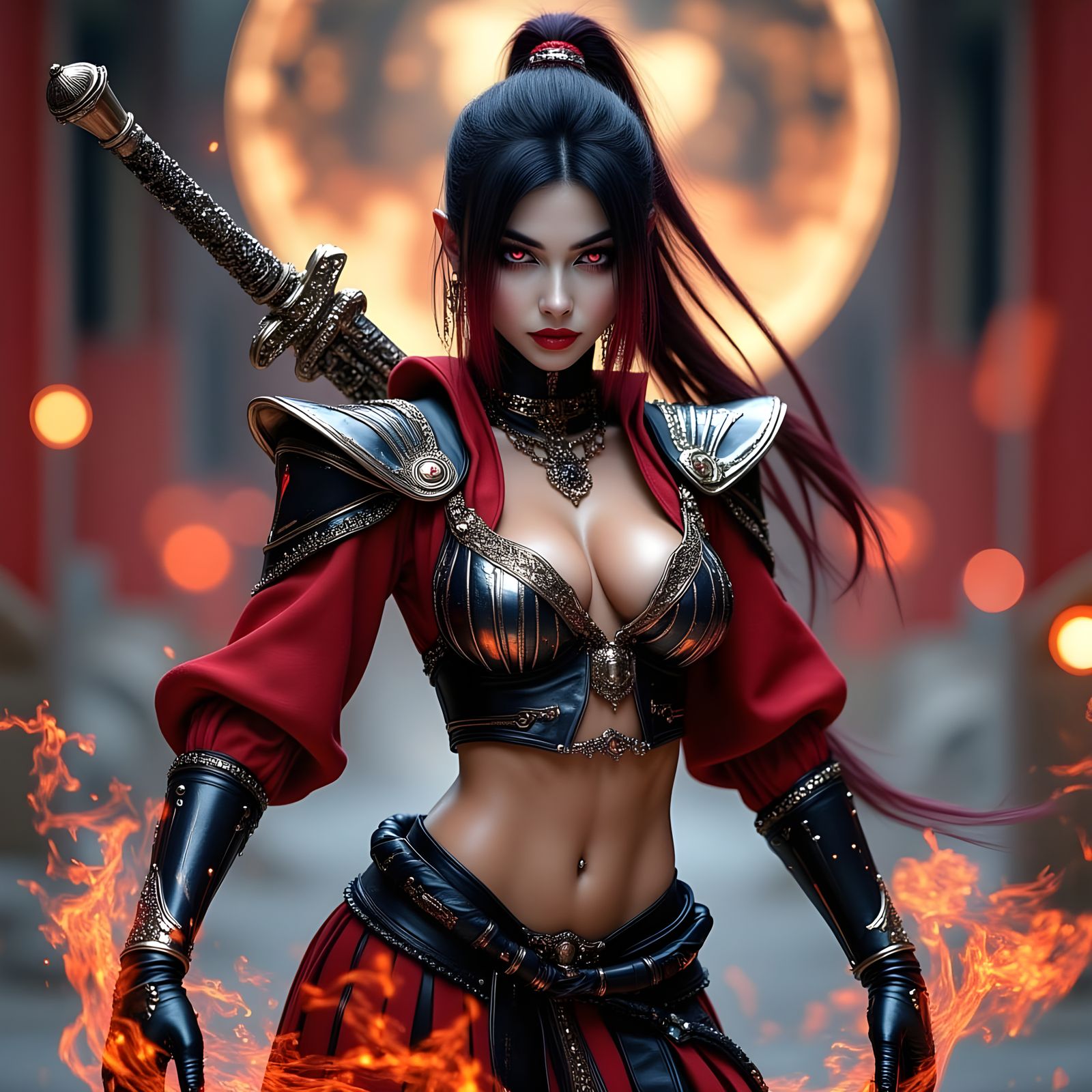 Don't Mess With Me Or Else - Darkly Alluring Fantasy Warrior...