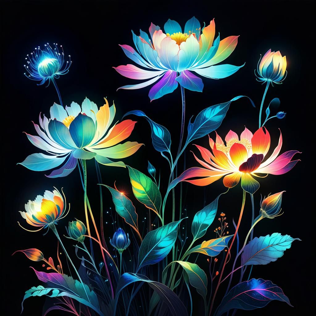 Luminous Bloom - AI Generated Artwork - NightCafe Creator