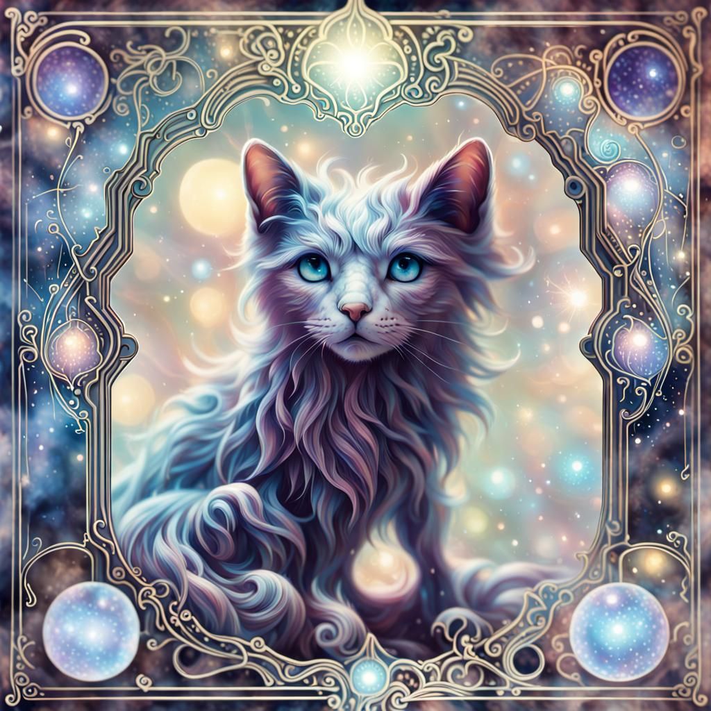 Elemental Cat: Air - AI Generated Artwork - NightCafe Creator