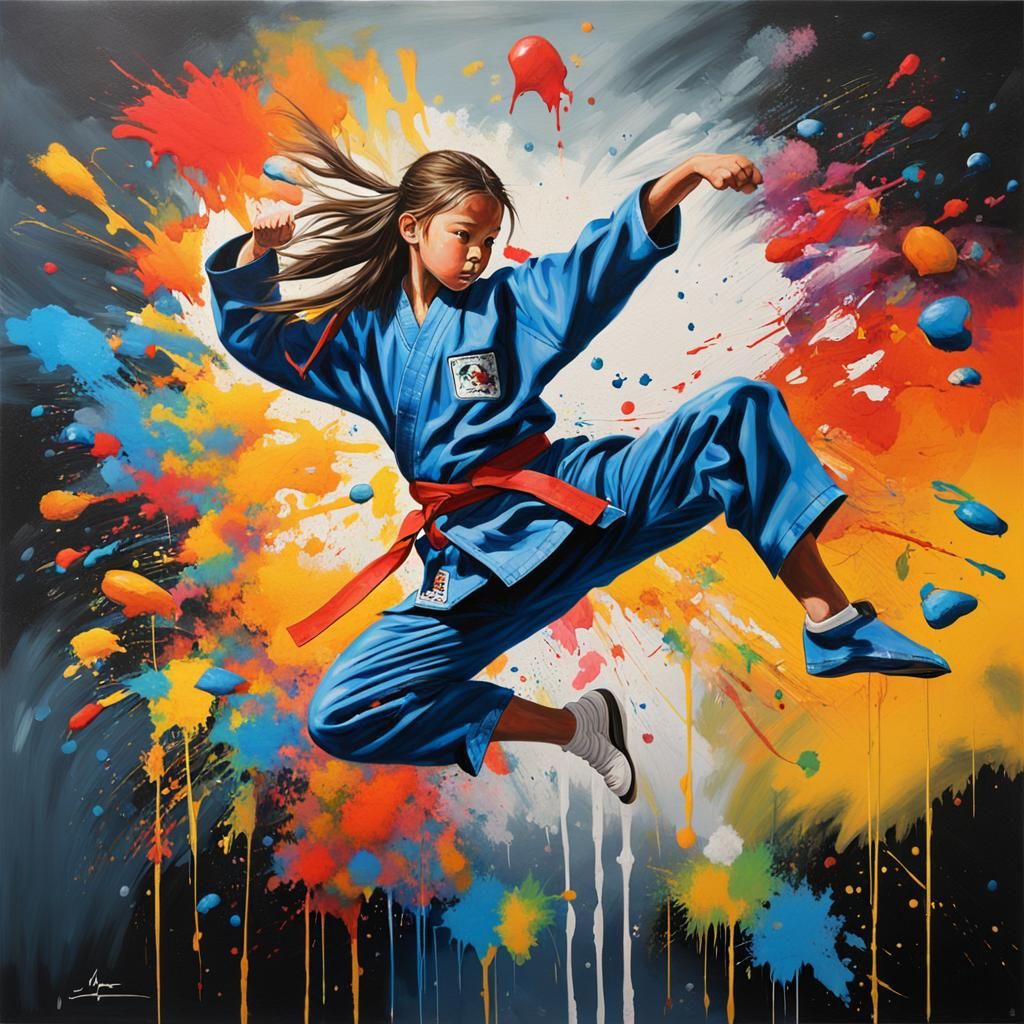 Karate Kick - AI Generated Artwork - NightCafe Creator