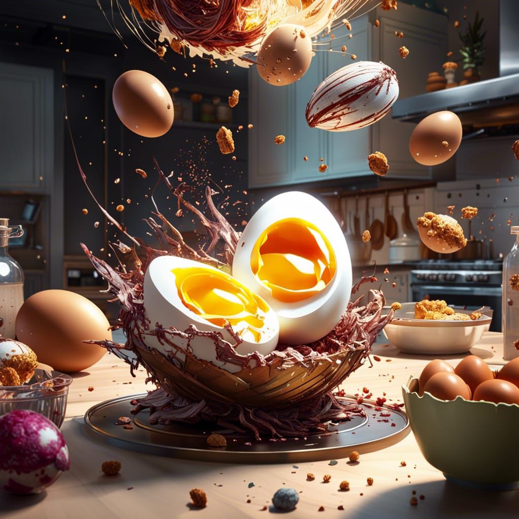 Eggsplosion! - AI Generated Artwork - NightCafe Creator