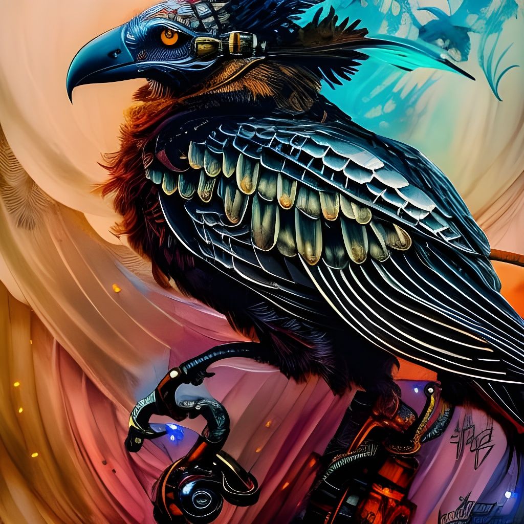 Steampunk bird #1# - AI Generated Artwork - NightCafe Creator