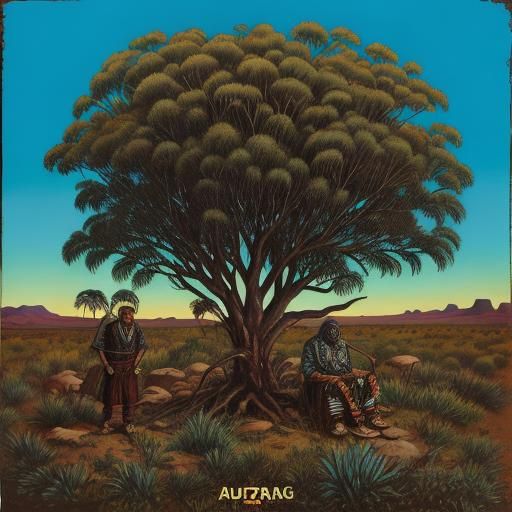 Australian Aboriginal stoner rock,album cover - AI Generated Artwork ...