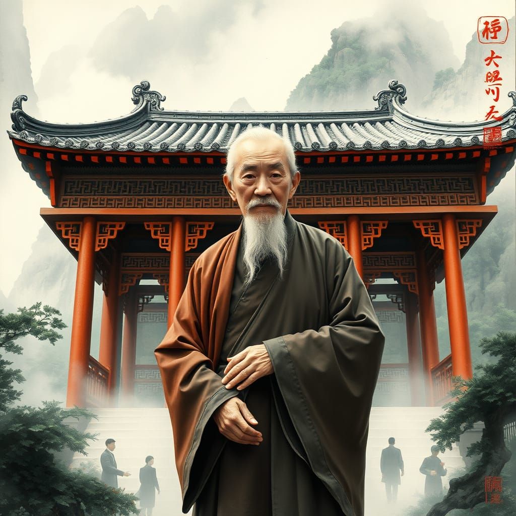 Wisdom of the Ancient Master in Traditional Chines... - AI Art