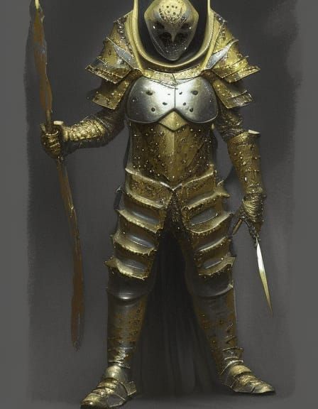 Yellow knight armor - AI Generated Artwork - NightCafe Creator