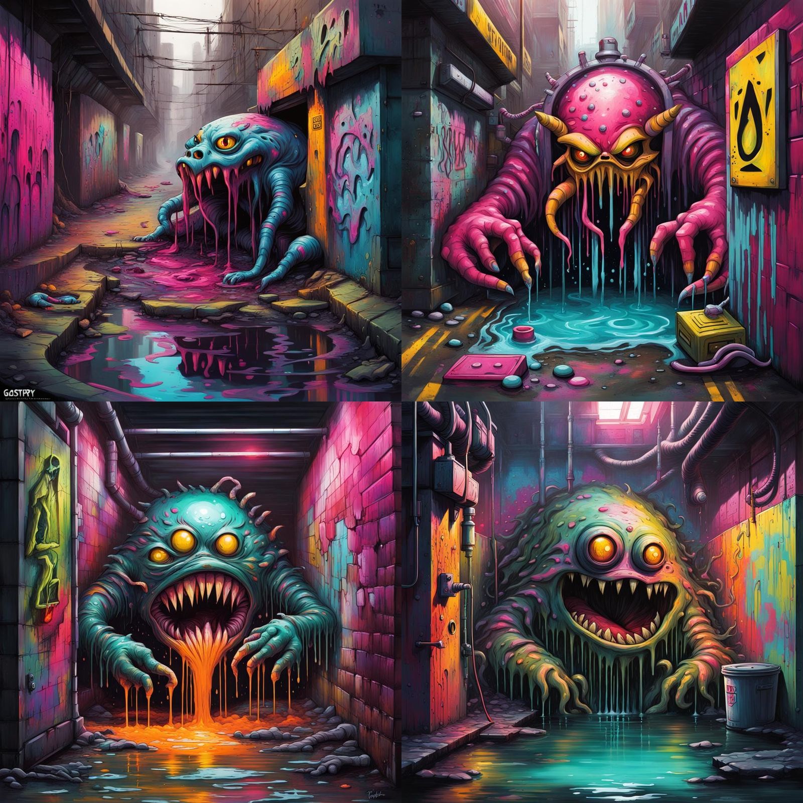 monster sewer - AI Generated Artwork - NightCafe Creator