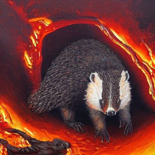 Lava Badger - AI Generated Artwork - NightCafe Creator
