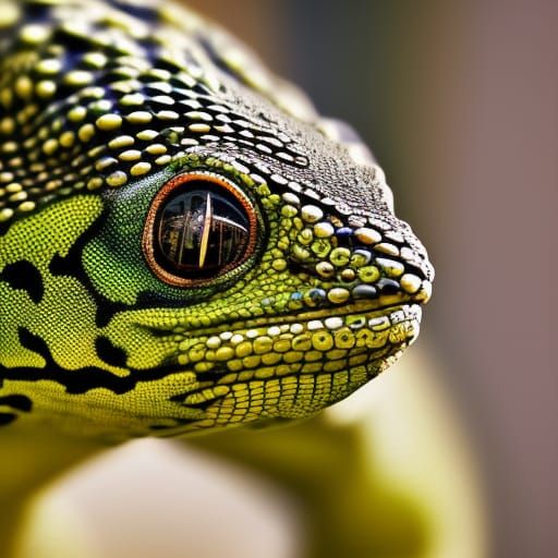 Close up gekko - AI Generated Artwork - NightCafe Creator