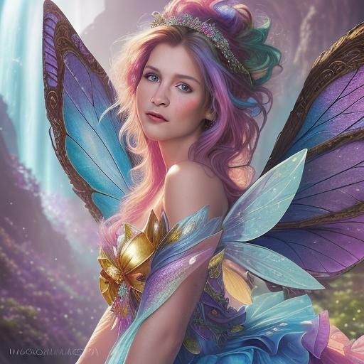 Amazingly Stunningly Beautiful colorful fancy fantasy fairy with ...