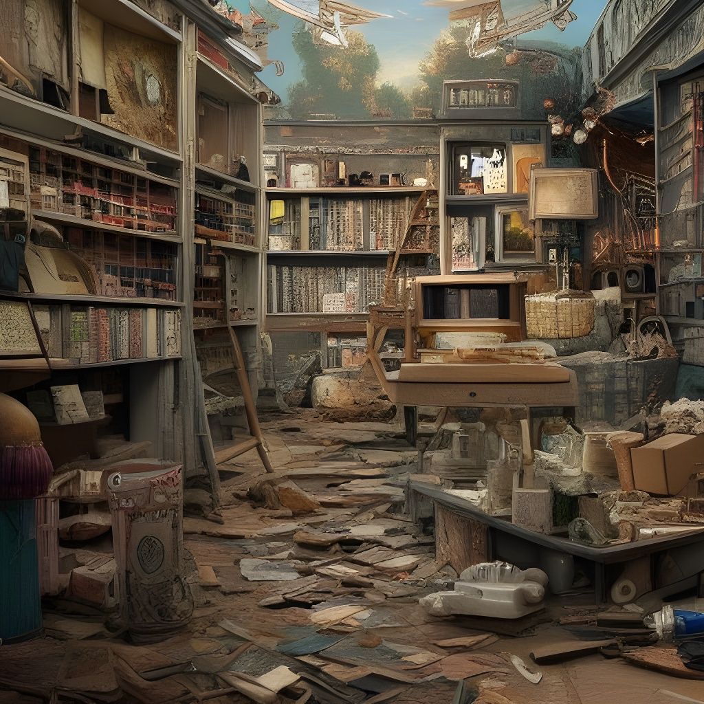 Inside a run down art store ... - AI Generated Artwork - NightCafe Creator