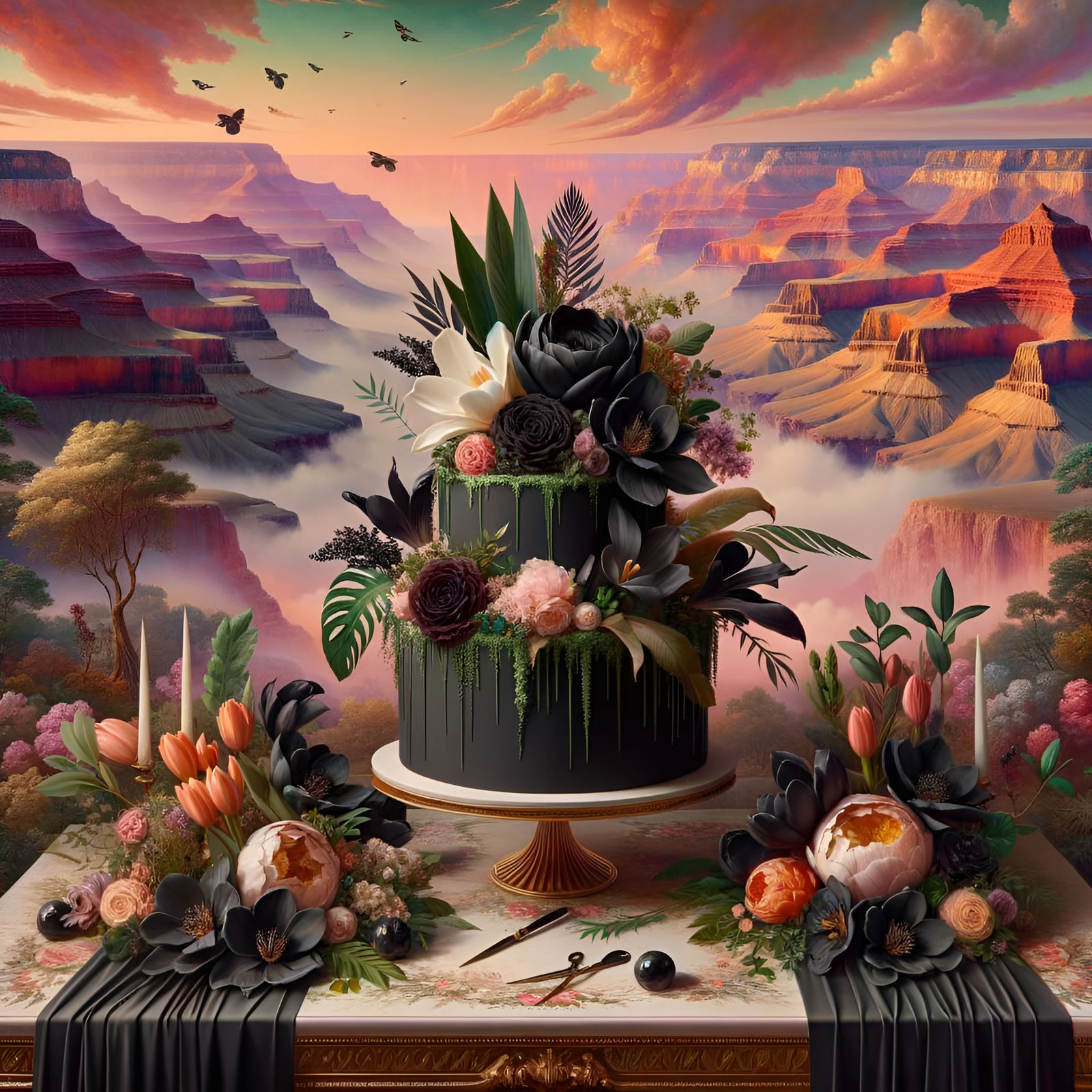 Grand Canyon Cake - AI Generated Artwork - NightCafe Creator