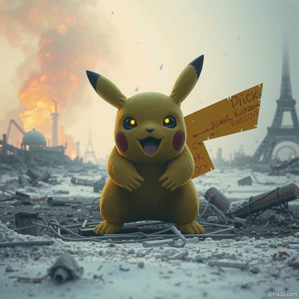 Pikachu Rises in a Gritty Post-Apocalyptic Winter ... - AI Art