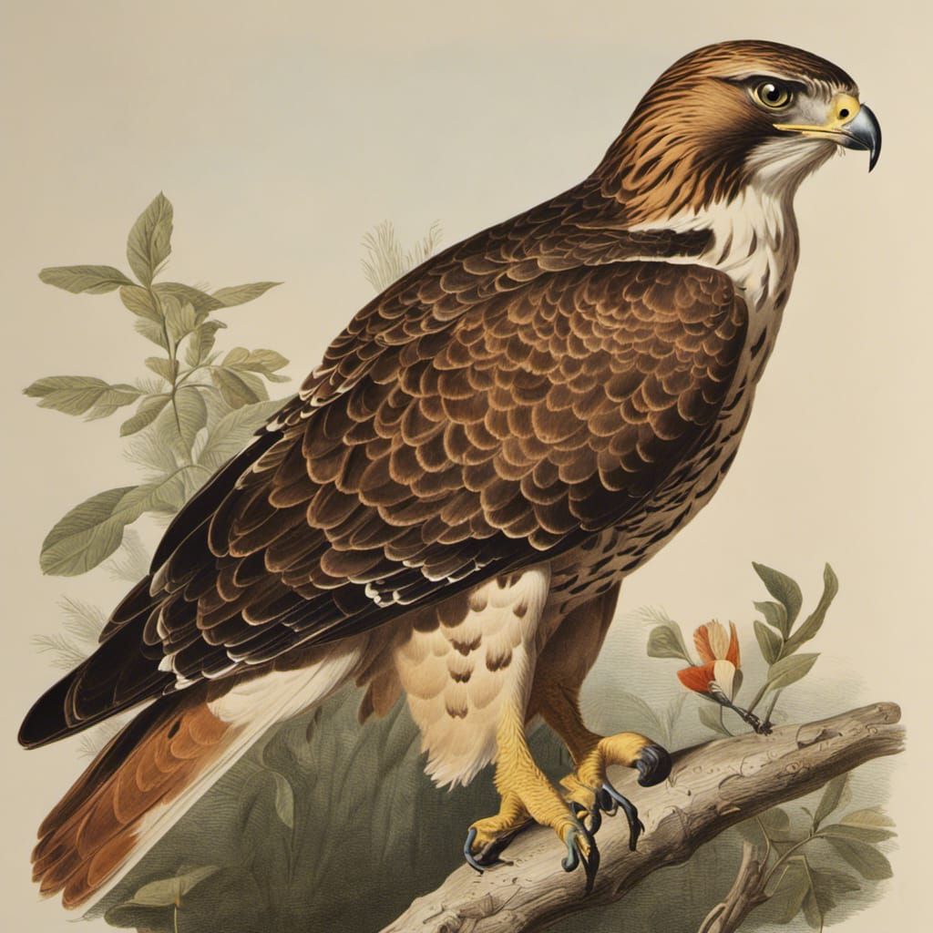 Portrait of a Red Tailed Hawk - AI Generated Artwork - NightCafe Creator