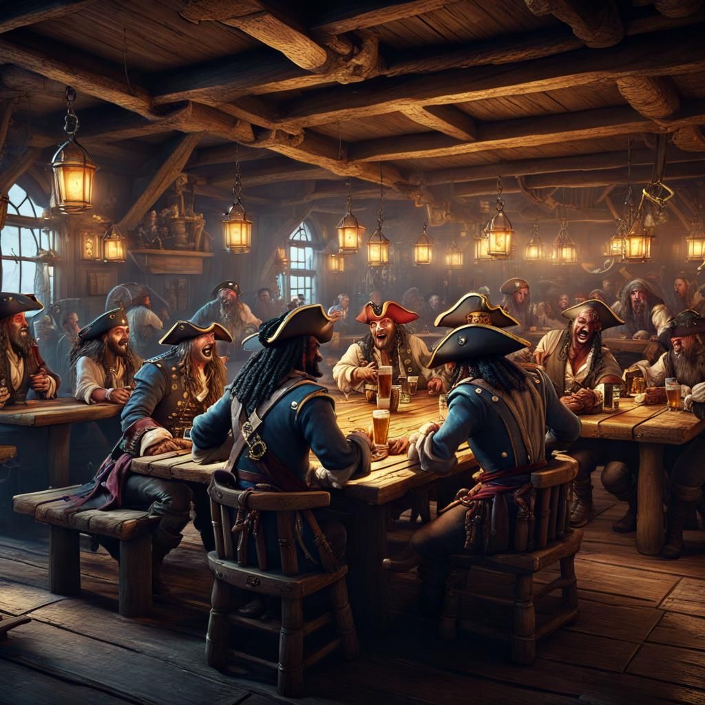 Fantasy Pirate Bar - AI Generated Artwork - NightCafe Creator